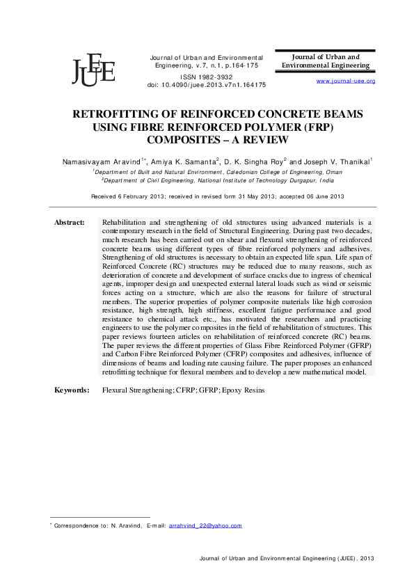 Pdf Retrofitting Of Reinforced Concrete Beams Using Fibre Reinforced