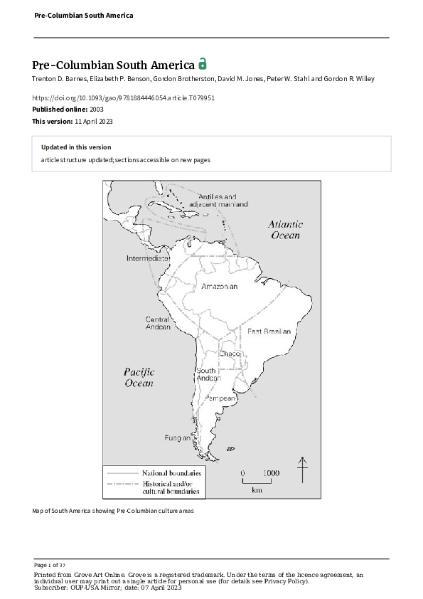 (PDF) Pre-Columbian South America