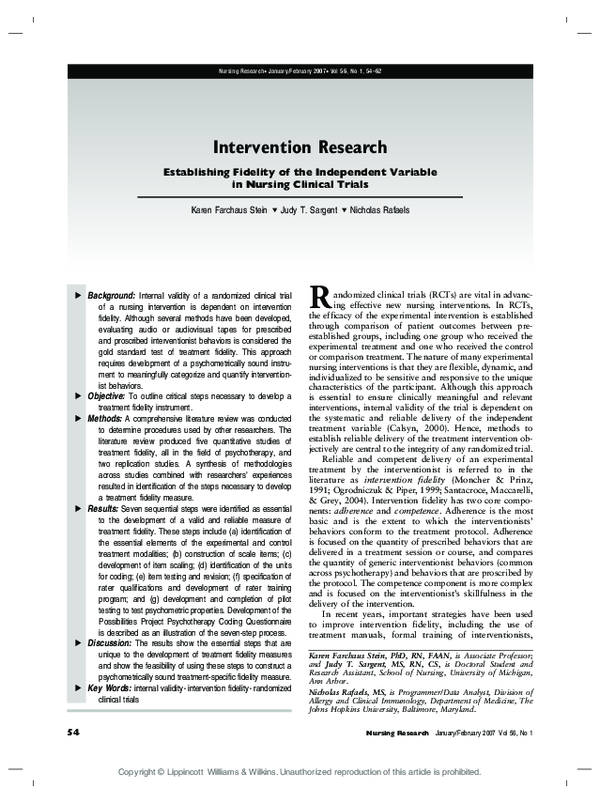 (PDF) Intervention Research