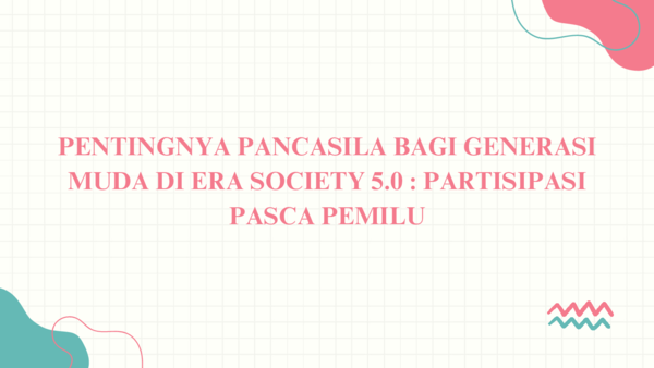 (PDF) PENTINGNYA PANCASILA BAGI GENERASI MUDA DI ERA SOCIETY 5.0 ...
