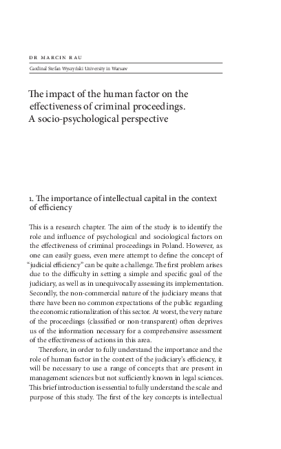 (PDF) The impact of the human factor on the effectiveness of criminal ...