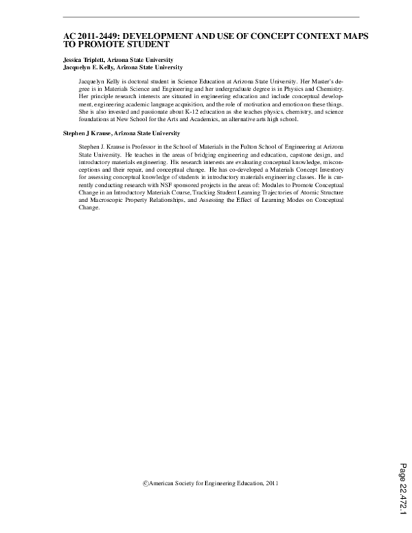 (PDF) Development and Use of Concept Context Maps to Promote Student ...