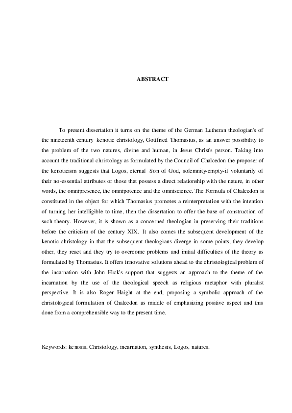 (PDF) O auto-esvaziamento do logos : uma análise da cristologia ...