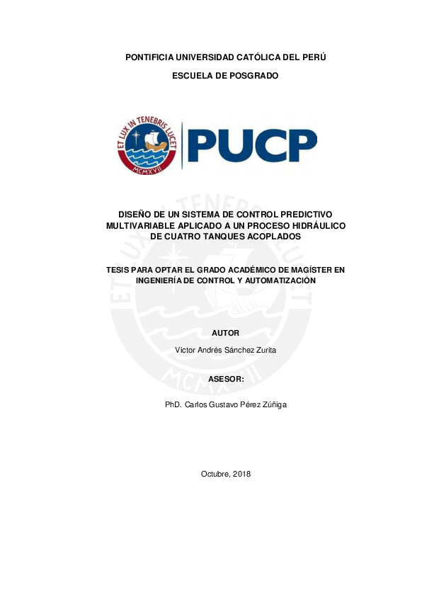 (PDF) Diseño de un sistema de control predictivo multivariable aplicado a un proceso hidráulico ...