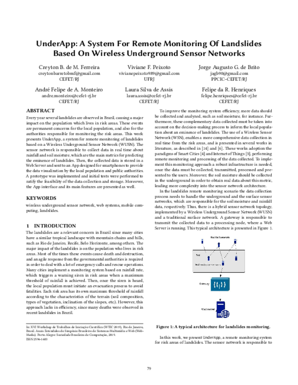 (PDF) UnderApp: A System For Remote Monitoring Of Landslides Based On Wireless Underground ...