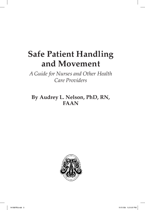 (PDF) Safe Patient Handling and Movement