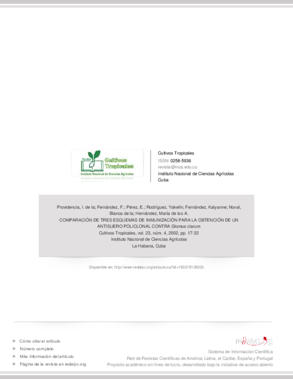 (PDF) COMPARACIÓN DE TRES ESQUEMAS DE INMUNIZACIÓN PARA LA OBTENCIÓN DE ...