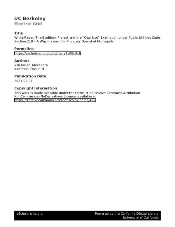 (PDF) White Paper: The EcoBlock Project and the “Own Use” Exemption ...