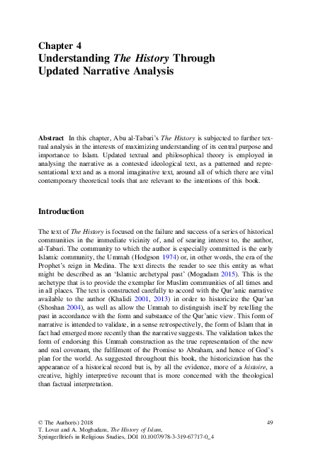 (PDF) Understanding The History Through Updated Narrative Analysis