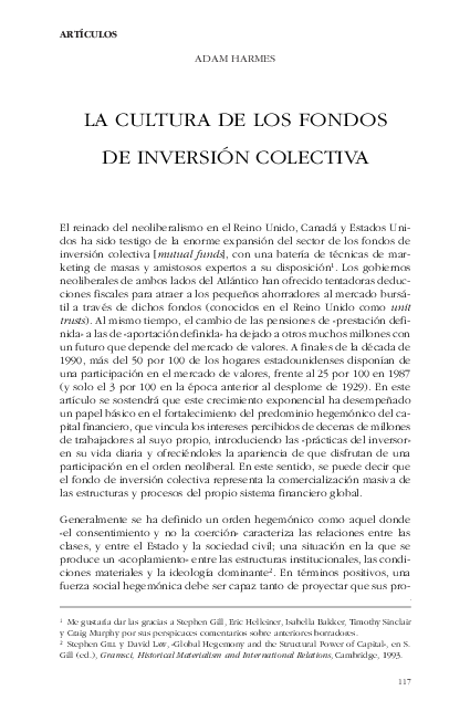 (PDF) La cultura de los fondos de inversión colectiva