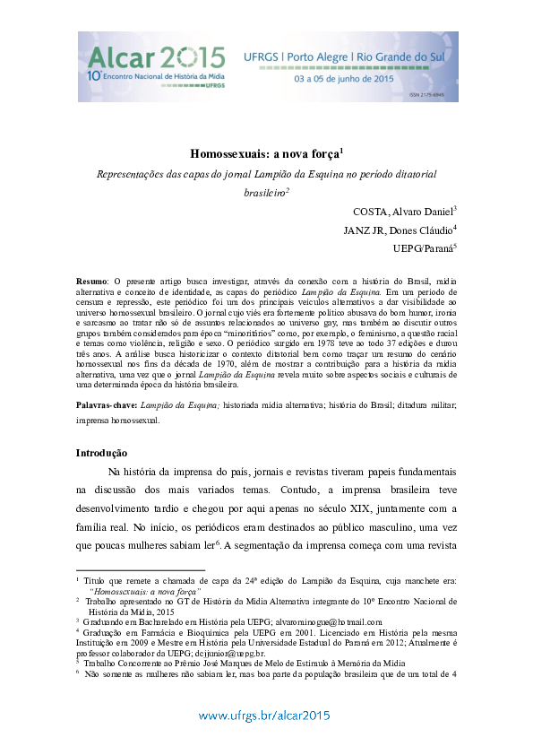 (PDF) Homossexuais: a nova força