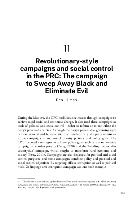 (PDF) Revolutionary-style campaigns and social control in the PRC: The ...