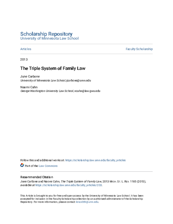 (PDF) The Triple System of Family Law