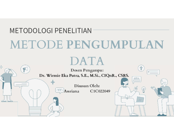 (PDF) PPT METODE PENGUMPULAN DATA | Assriana C1C022049 - Academia.edu