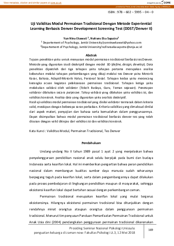 (PDF) Uji Validitas Modul Permainan Tradisional Dengan Metode ...