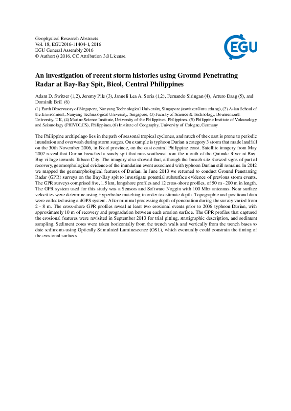 (PDF) An investigation of recent storm histories using ground ...