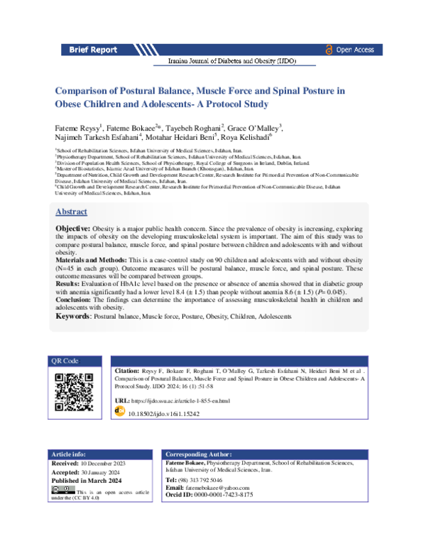 (PDF) Comparison of Postural Balance, Muscle Force and Spinal Posture ...