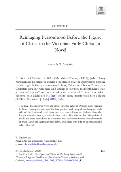 (PDF) Personhood and Christ in Victorian Christian Novels