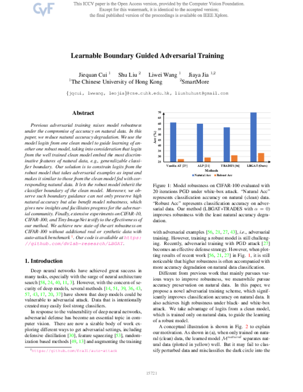 (PDF) Learnable Boundary Guided Adversarial Training