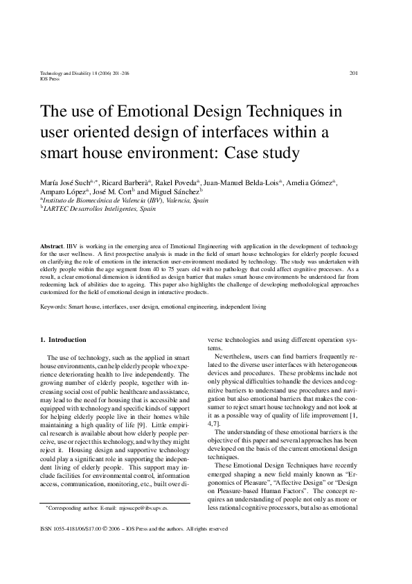 (PDF) The use of Emotional Design Techniques in user oriented design of interfaces within a ...