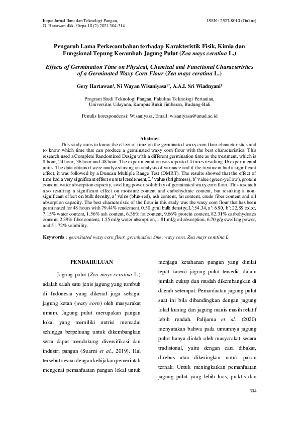 (PDF) Pengaruh Lama Perkecambahan terhadap Karakteristik Fisik, Kimia ...