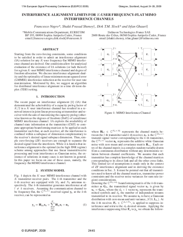 (PDF) Interference Alignment Limits For K-User Frequency-Flat Mimo Interference Channels ...