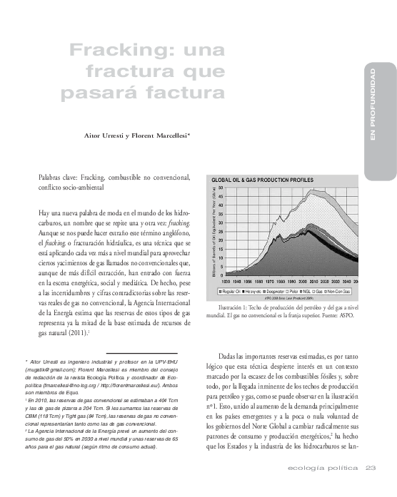 (PDF) Fracking: una fractura que pasará factura