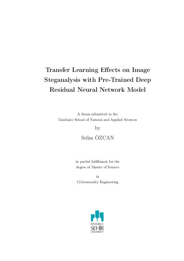 (PDF) Transfer Learning Effects on Image Steganalysis with Pre-Trained Deep Residual Neural ...