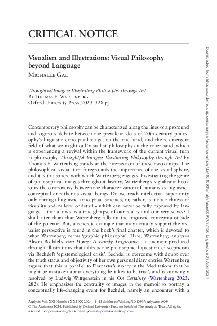 (PDF) Visualism and Illustrations: Visual Philosophy beyond Language