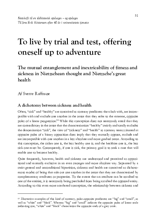 (PDF) Raffnsøe To live by trial and test offering oneself up to ...
