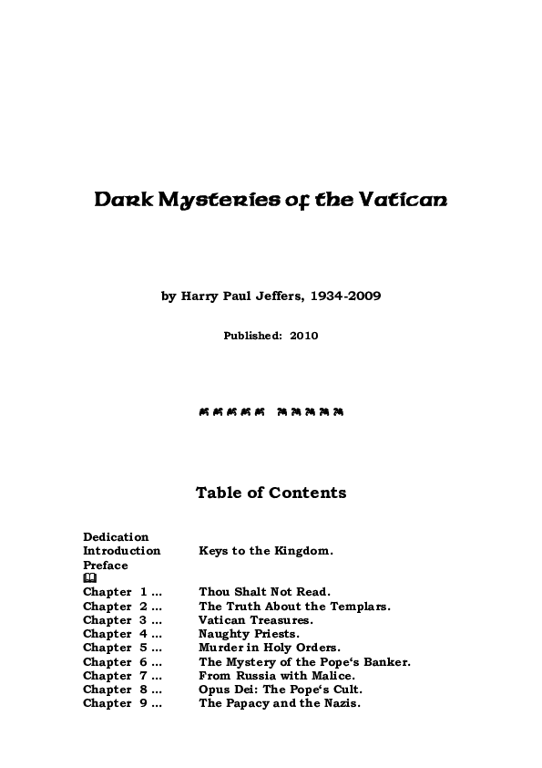 (PDF) Dark Mysteries of the Vatican