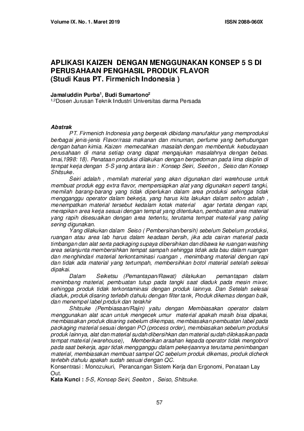 (PDF) APLIKASI KAIZEN DENGAN MENGGUNAKAN KONSEP 5 S DI PERUSAHAAN ...