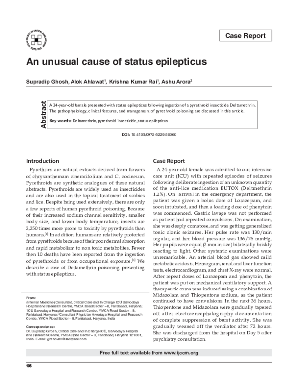 (PDF) An unusual cause of status epilepticus | krishna rai - Academia.edu