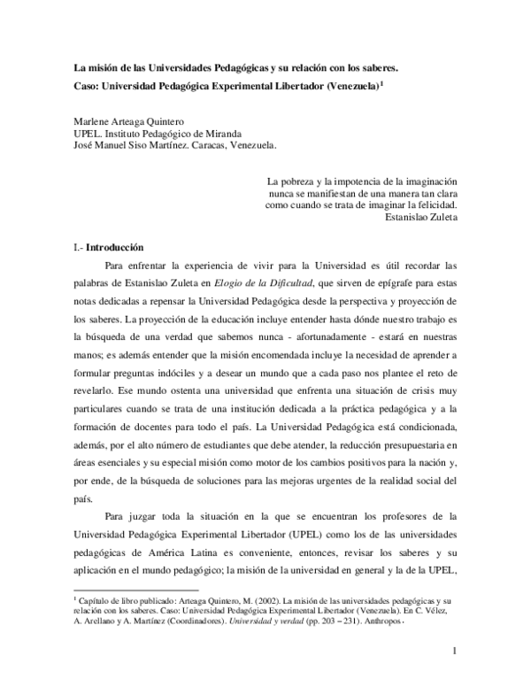 (PDF) La misión de las Universidades Pedagógicas y su relación con los ...
