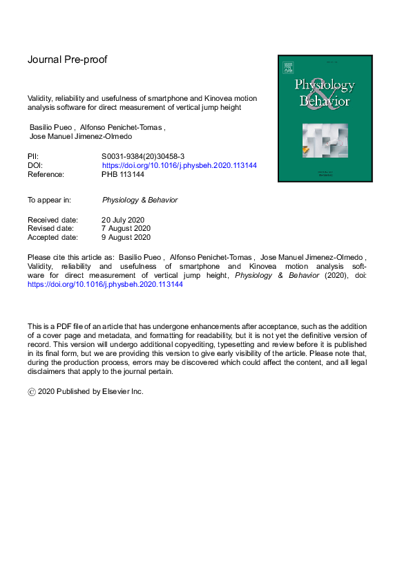 (PDF) Validity, reliability and usefulness of smartphone and kinovea ...