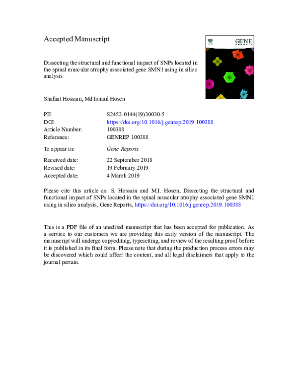 (PDF) Dissecting the structural and functional impact of SNPs located ...