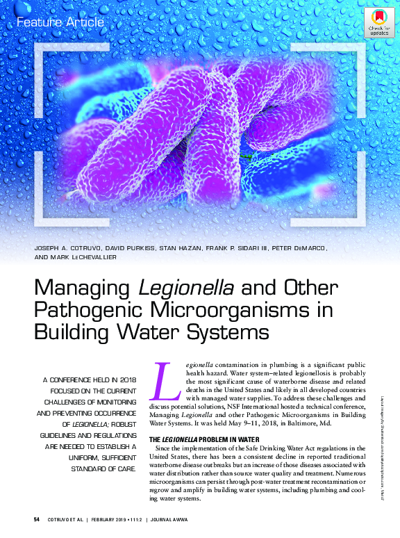 (PDF) Managing Legionella and Other Pathogenic Microorganisms in ...