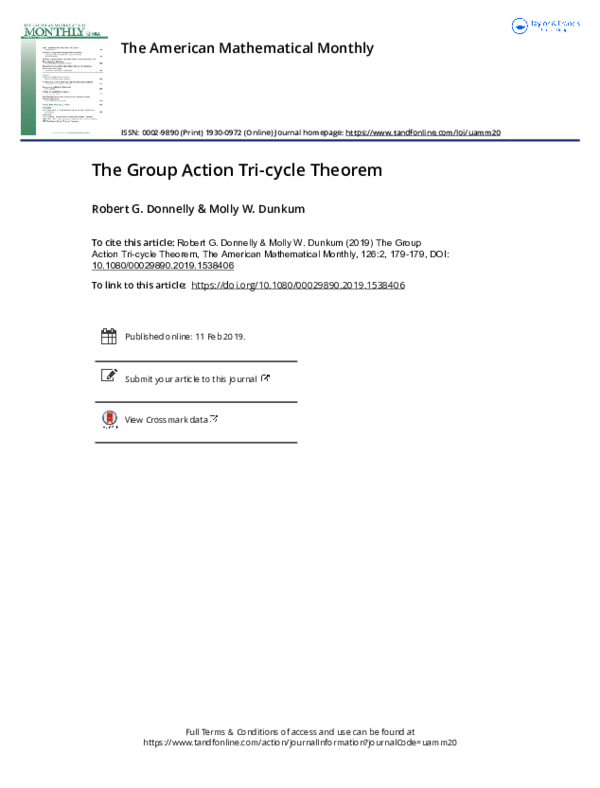 (PDF) The Group Action Tri-cycle Theorem