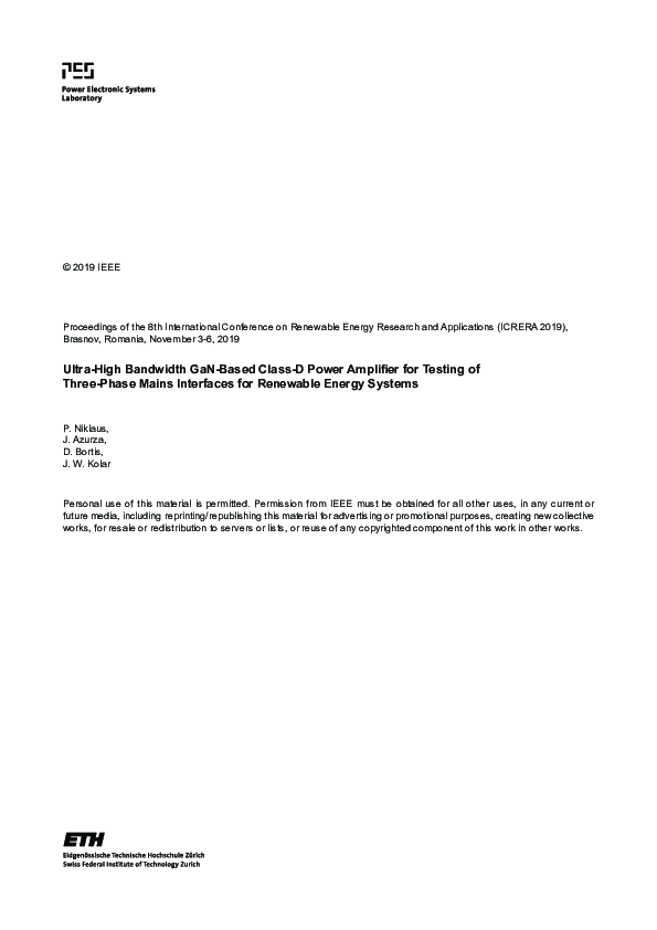 (PDF) Ultra-High Bandwidth GaN-Based Class-D Power Amplifier for ...