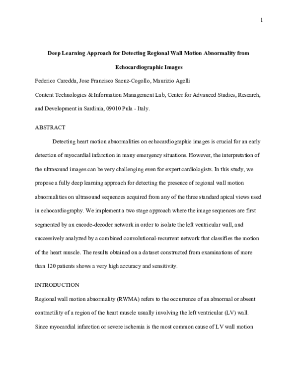(PDF) Deep Learning Approach for Detecting Regional Wall Motion ...