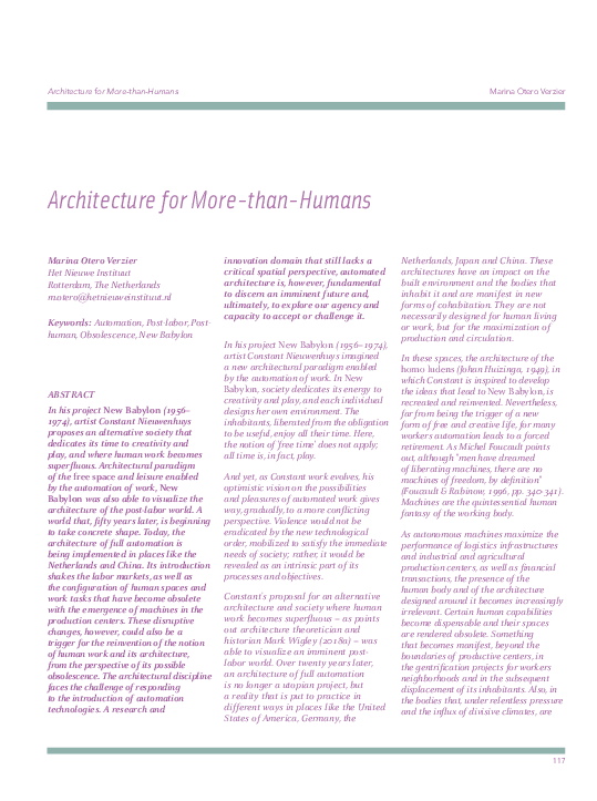 (PDF) Architecture for More-than-Humans