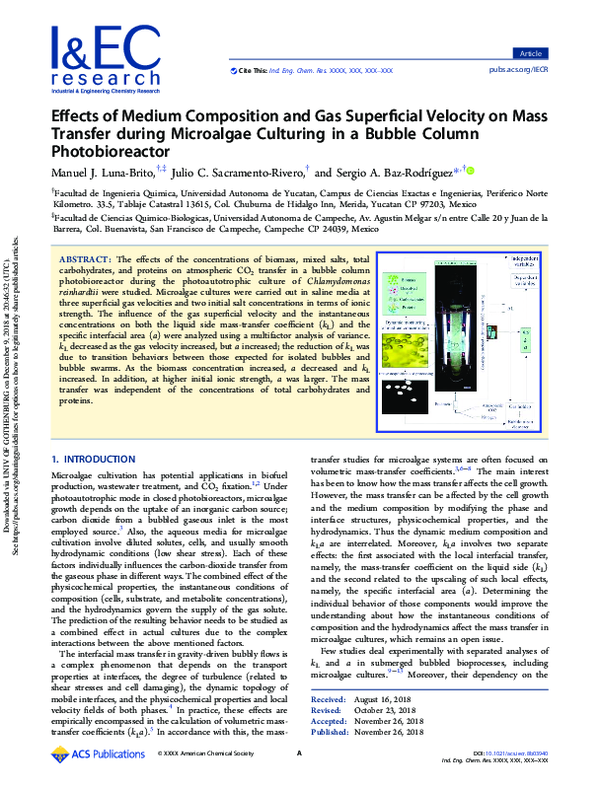 (PDF) Effects of Medium Composition and Gas Superficial Velocity on ...