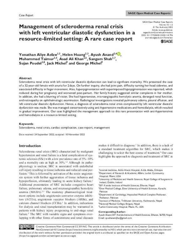 (PDF) Management of scleroderma renal crisis with left ventricular ...