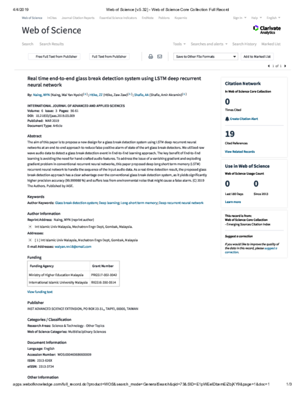 (PDF) Real time end-to-end glass break detection system using LSTM deep recurrent neural network