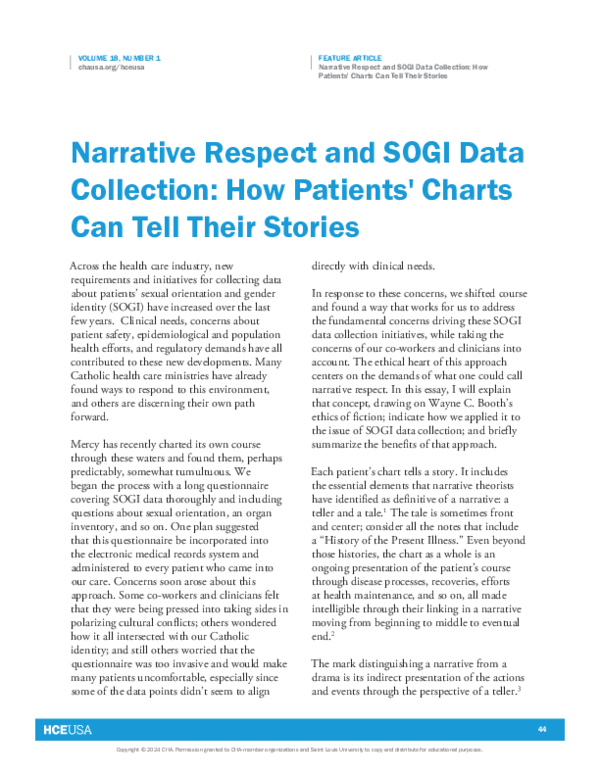 (PDF) Narrative Respect and SOGI Data Collection: How Patient Charts ...