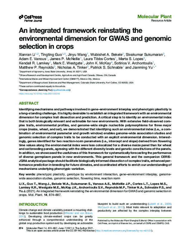 (PDF) An integrated framework reinstating the environmental dimension ...