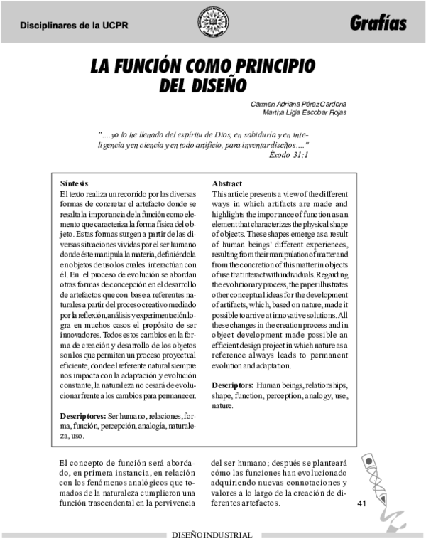 (PDF) La función como principio del diseño