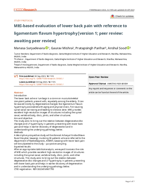 (PDF) MRI-based evaluation of lower back pain with reference to ...