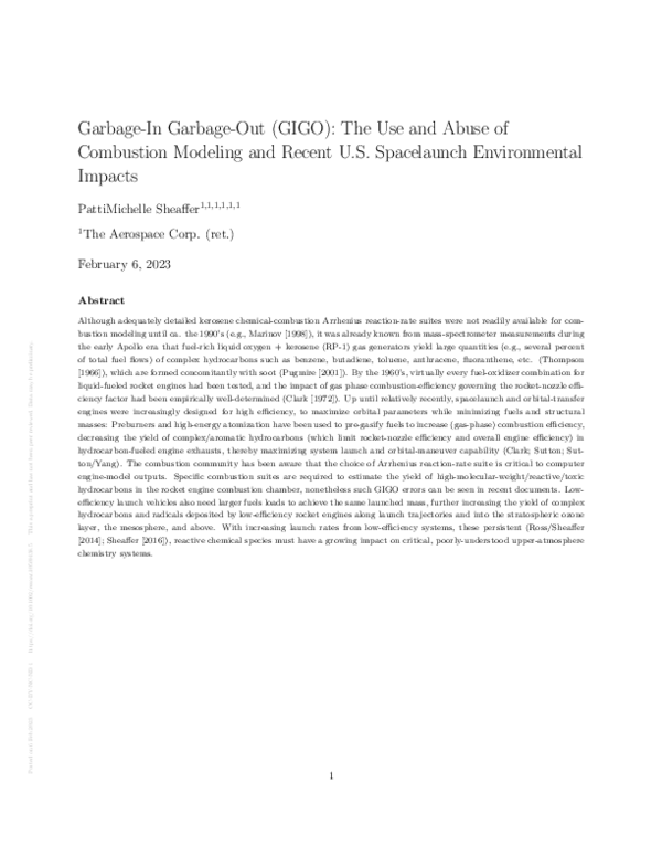 (PDF) Garbage-In Garbage-Out (GIGO): The Use and Abuse of Combustion ...