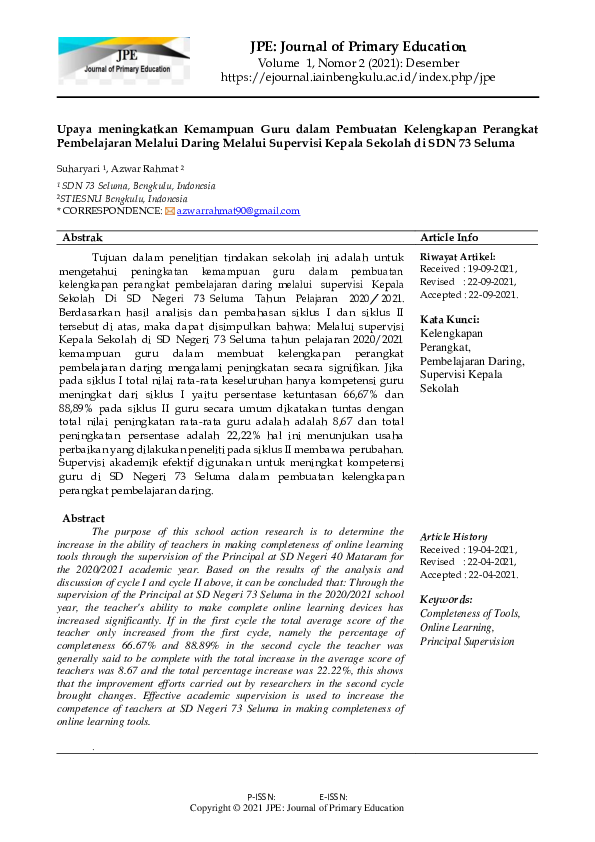 (PDF) Upaya meningkatkan Kemampuan Guru dalam Pembuatan Kelengkapan Perangkat Pembelajaran ...